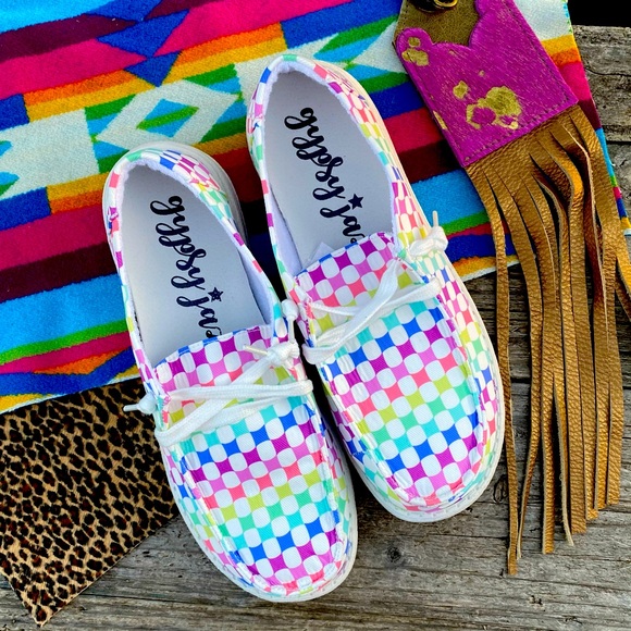 Shoes | Multi Color Checked Loafers | Poshmark